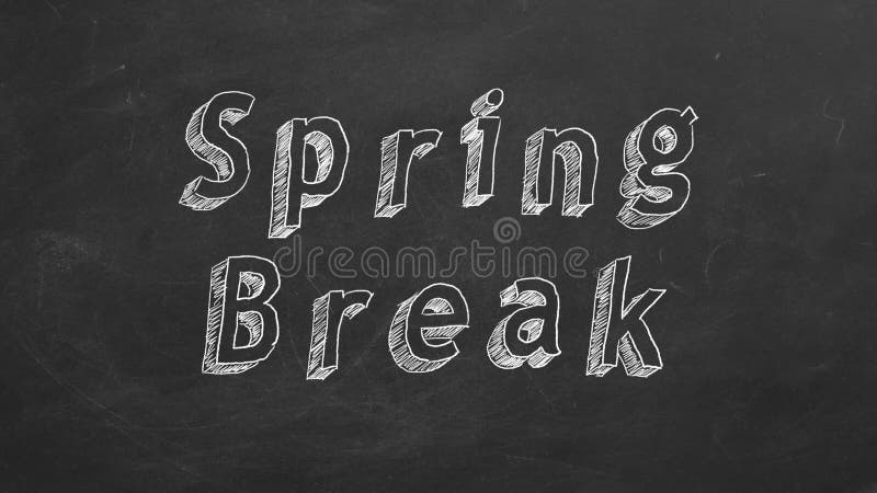 Spring Break stock video. Video of handwritten, break - 148381857