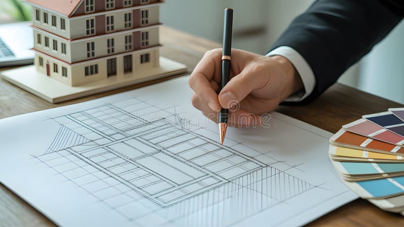 Hand Drawing Building Pen Stock Illustrations – 4,340 Hand Drawing ...