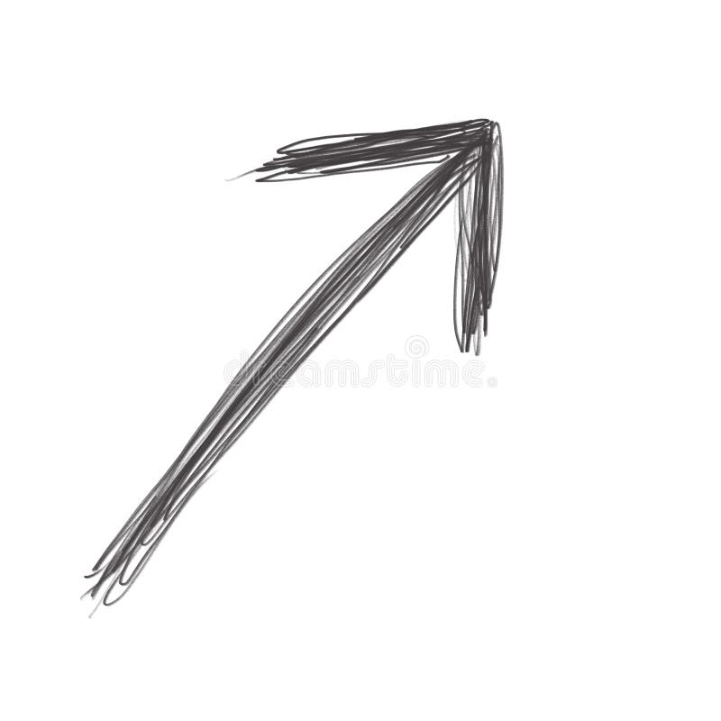 Hand Drawing Arrow Symbol Icon for Decorate Stock Illustration ...