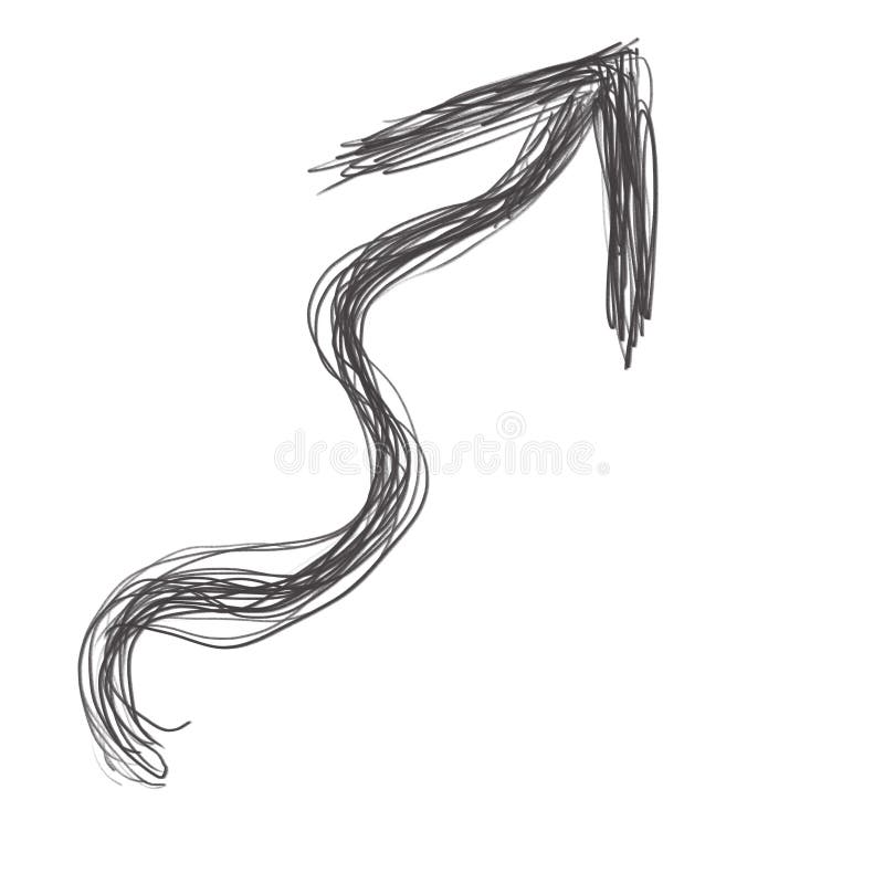 Hand Drawing Arrow Symbol Icon for Decorate Stock Illustration ...