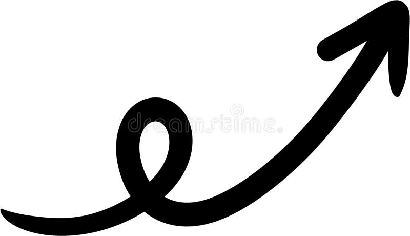 Hand Drawing Arrow Symbol Icon for Decorate Stock Illustration ...