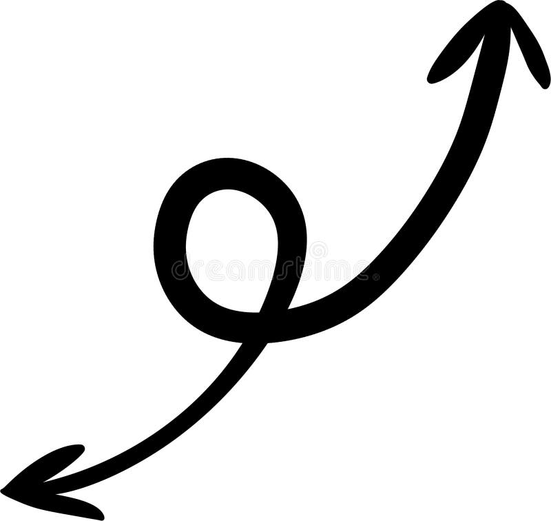 Hand Drawing Arrow Symbol Icon for Decorate Stock Illustration ...