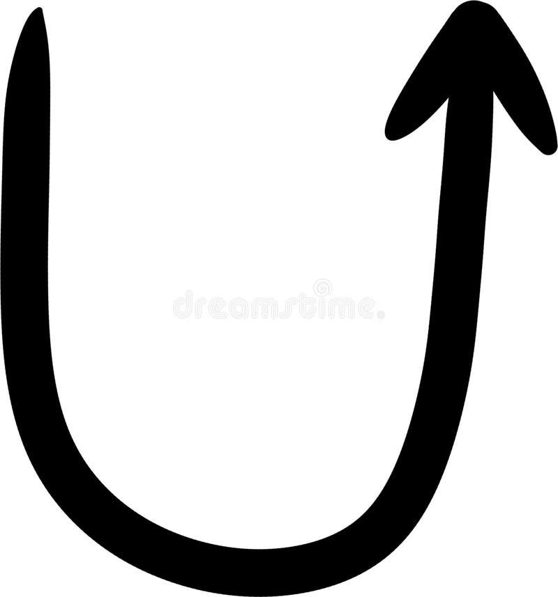 Hand Drawing Arrow Symbol Icon for Decorate Stock Illustration ...