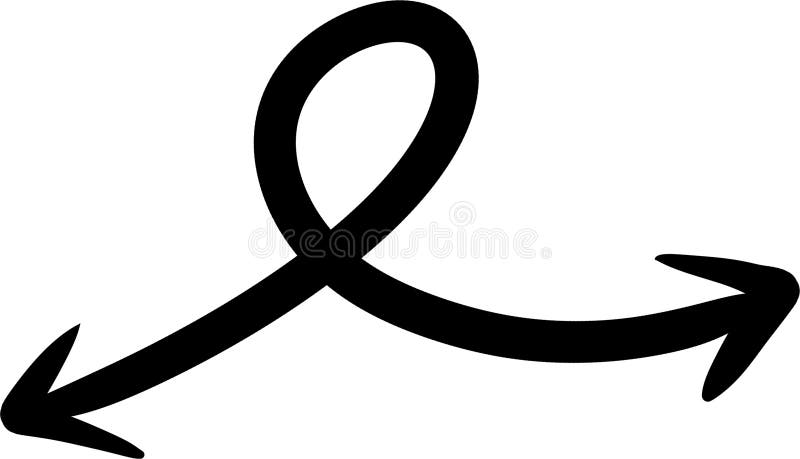 Hand Drawing Arrow Symbol Icon for Decorate Stock Illustration ...