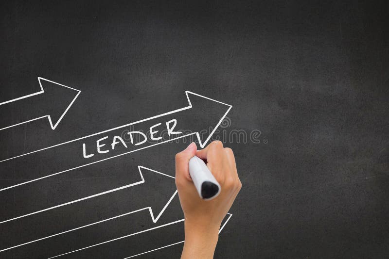 Hand Drawing Arrows with Leader Stock Illustration - Illustration of ...