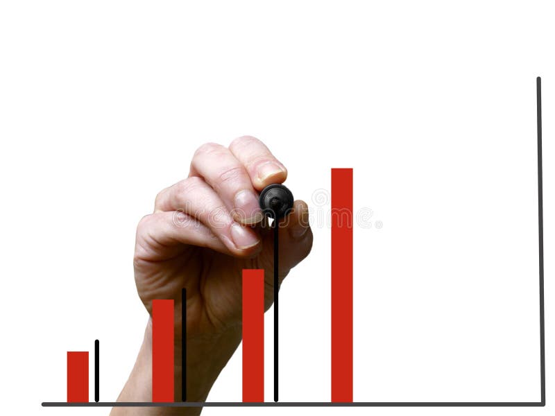 Hand Drawing Black Line in Graph with Marker on Transparent Whit Stock ...