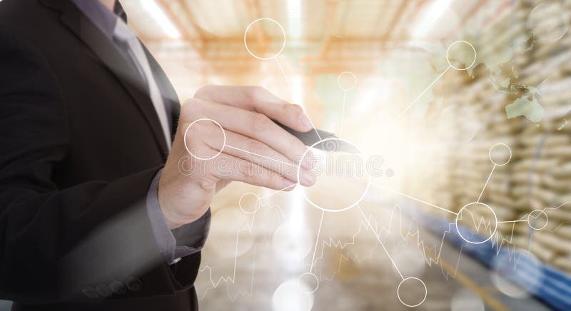 Hand Drawing Blank Flow Chart for Management Stock Photo - Image of ...