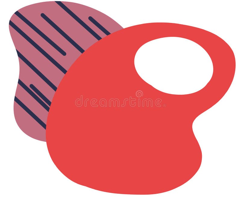 Hand Drawing Blob and Parallel Graphic Lines Hip Organic Art Abstract ...