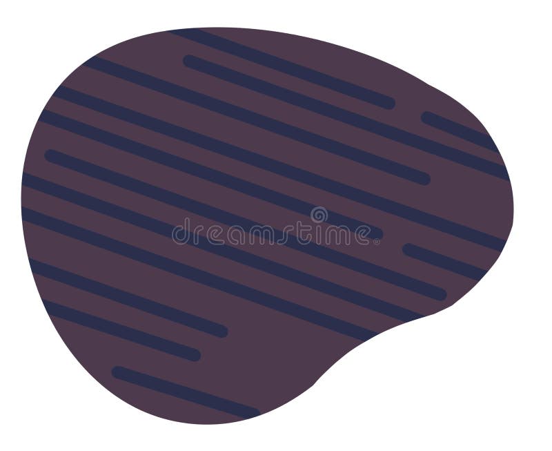 Hand Drawing Blob Pebble and Parallel Lines Hip Organic Art Abstract ...