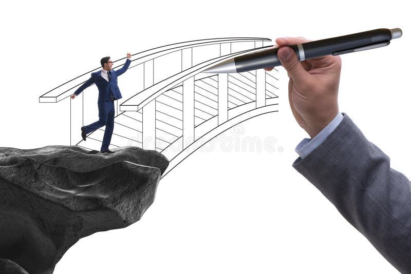 Business Crossing Bridge Stock Illustrations – 922 Business Crossing ...