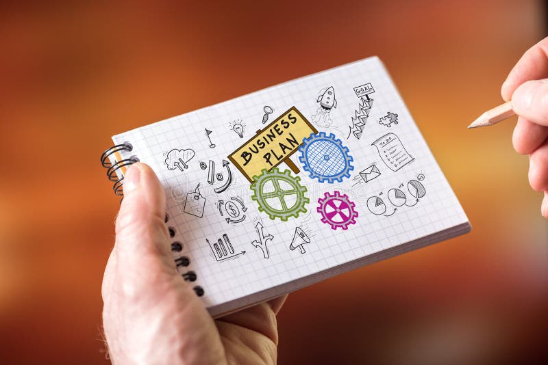 Business Plan Concept on a Notepad Stock Image - Image of drawing ...
