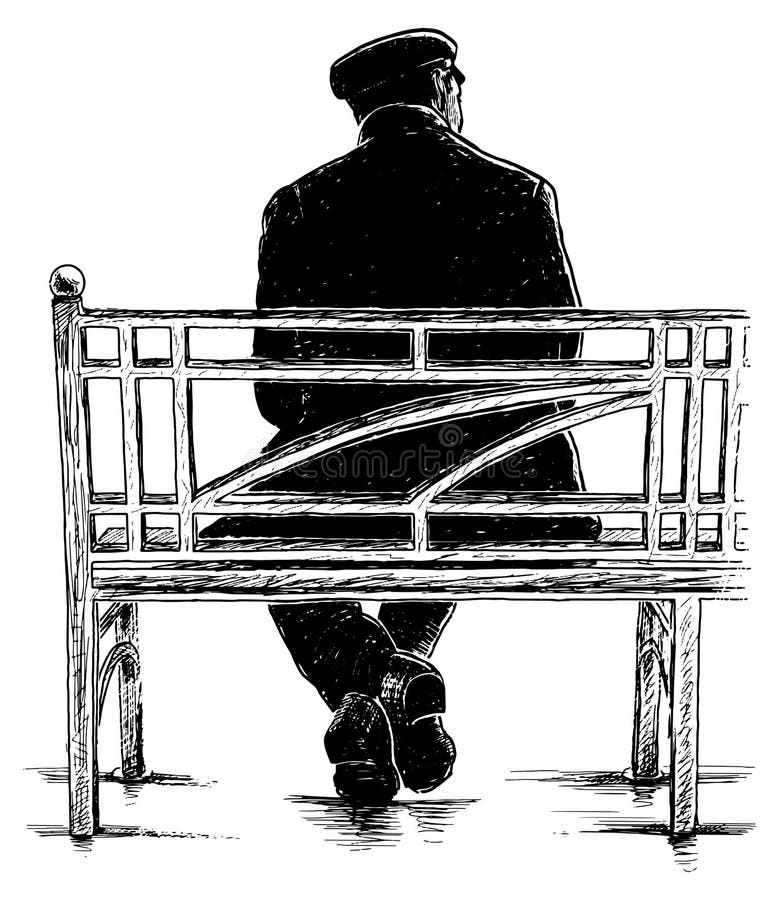 Man Sitting Alone Bench Stock Illustrations – 261 Man Sitting Alone ...