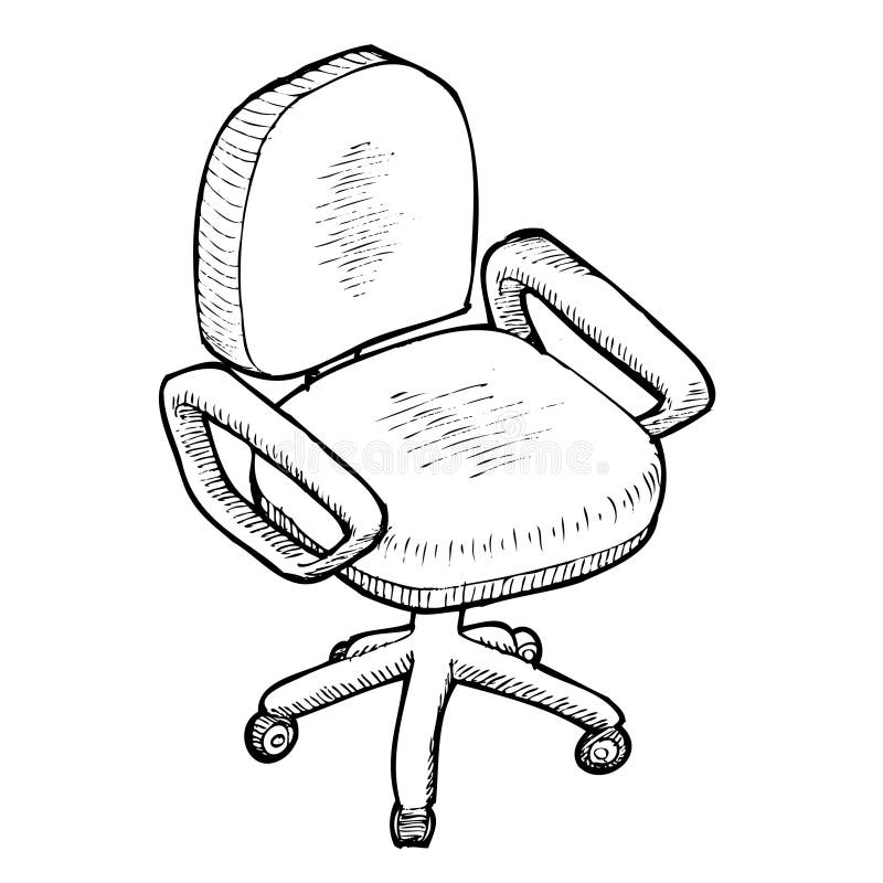 Hand drawing chair stock vector. Illustration of pencil - 15067327
