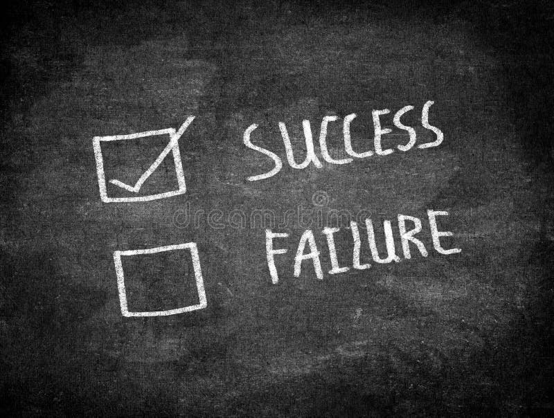Hand Drawing Chalk Bulb and Word Success,failure on Blackboard Stock ...