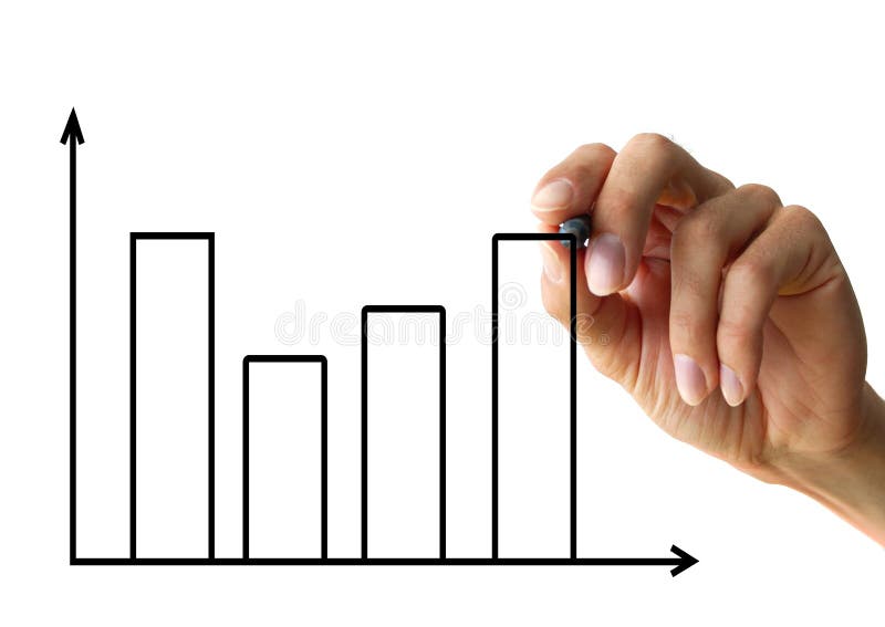 Hand drawing a chart stock image. Image of marker, organization - 21791329