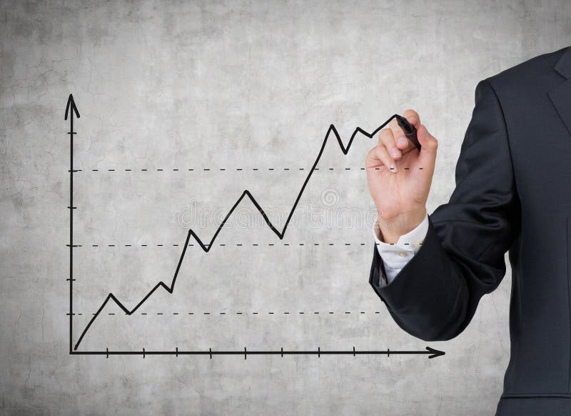 Hand drawing chart stock photo. Image of pencil, aspirations - 47878066