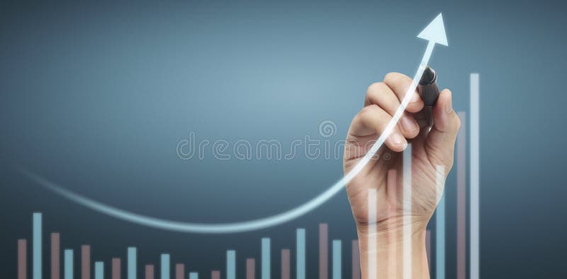 Hand Drawing Chart, Graph Stock of Growth Stock Illustration ...