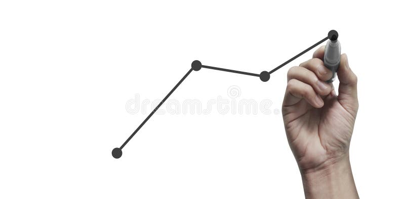 Hand Drawing Chart, Graph Stock of Growth Stock Photo - Image of ...