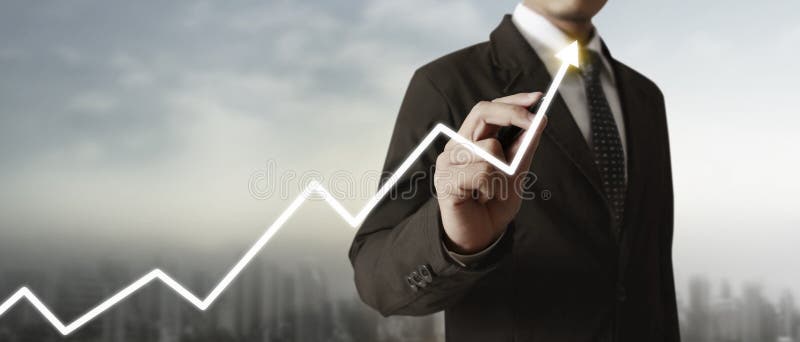Hand Drawing Chart, Graph Stock Stock Photo - Image of financial ...