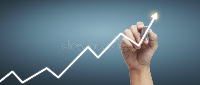 Hand Drawing Chart, Graph Stock Stock Image - Image of drawing, blank ...