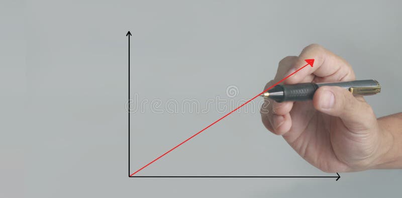 Hand Drawing Chart, Graph Stock of Growth Stock Photo - Image of ...