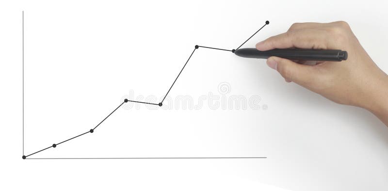 Hand Drawing Chart, Graph Stock of Growth Stock Image - Image of chart ...