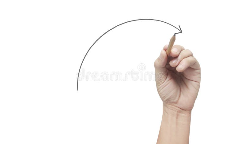 Hand Drawing a Chart, Graph of Growth Stock Photo - Image of chart ...