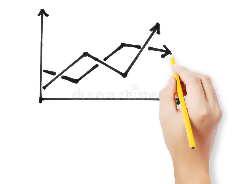 Hand drawing chart stock photo. Image of pencil, diagram - 54785664