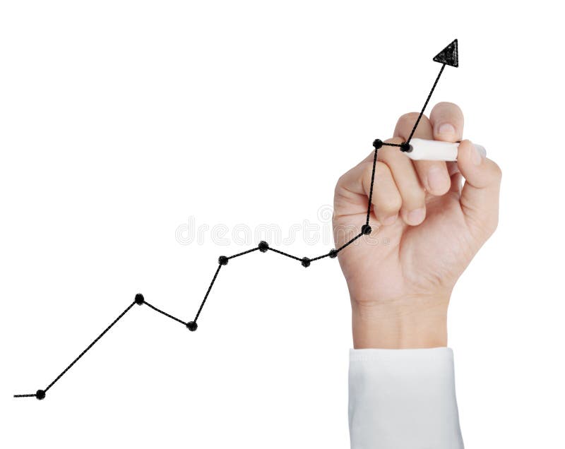 Hand drawing chart show stock image. Image of fingers - 57310887