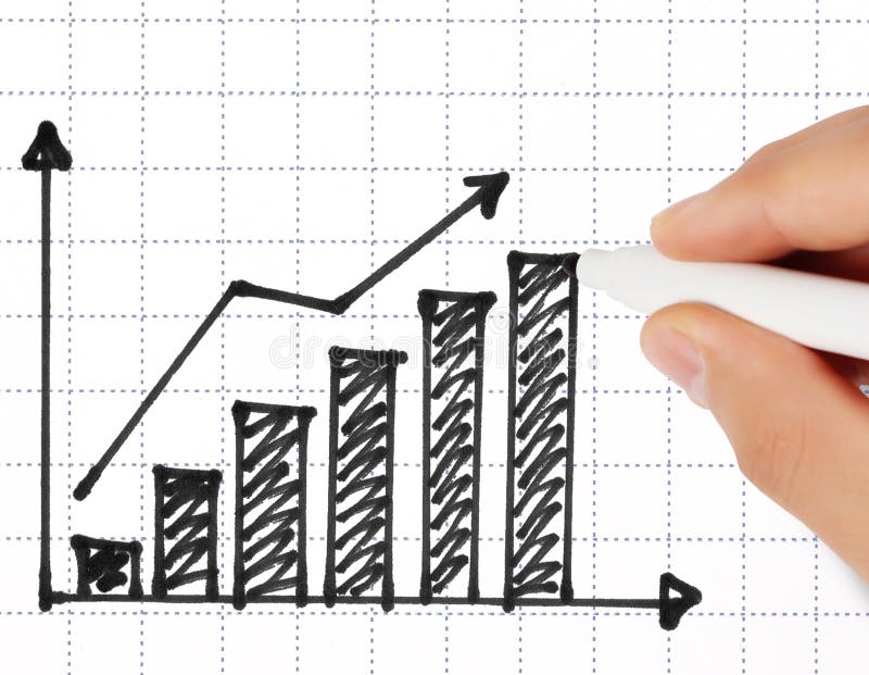 Hand drawing chart show stock image. Image of aspirations - 60524095