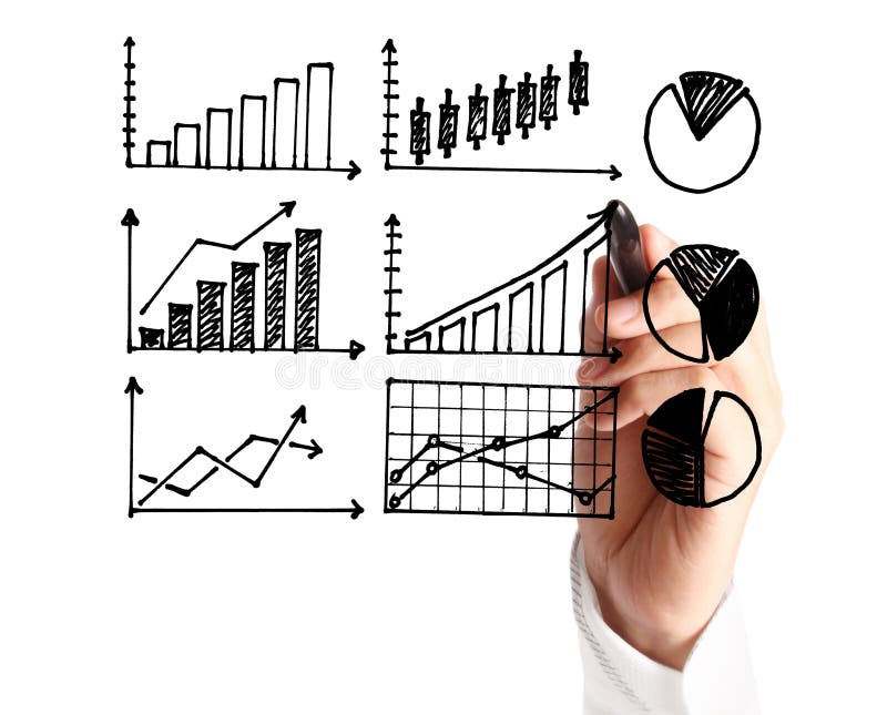 Drawing a chart show stock photo. Image of graph, consultant - 56005638