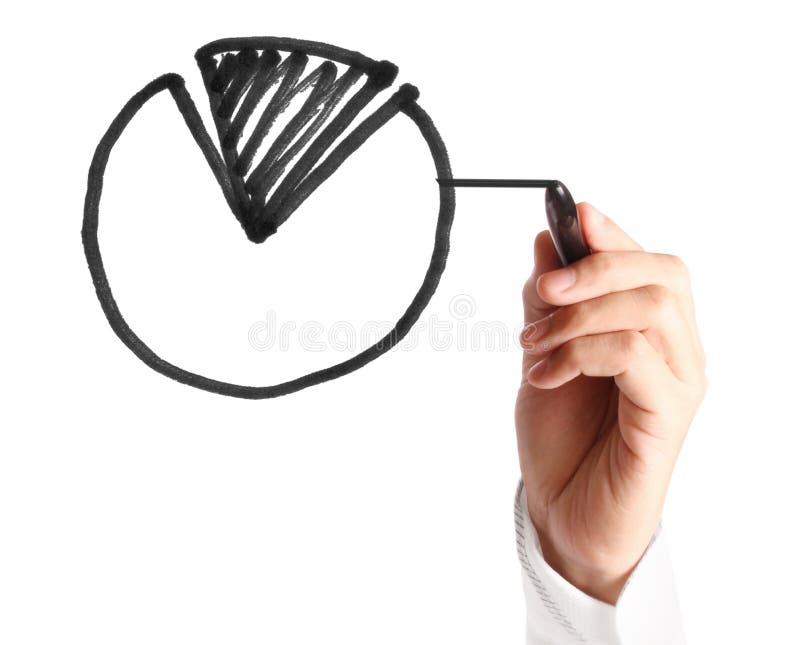Hand drawing chart show stock image. Image of blank, pencil - 62023505