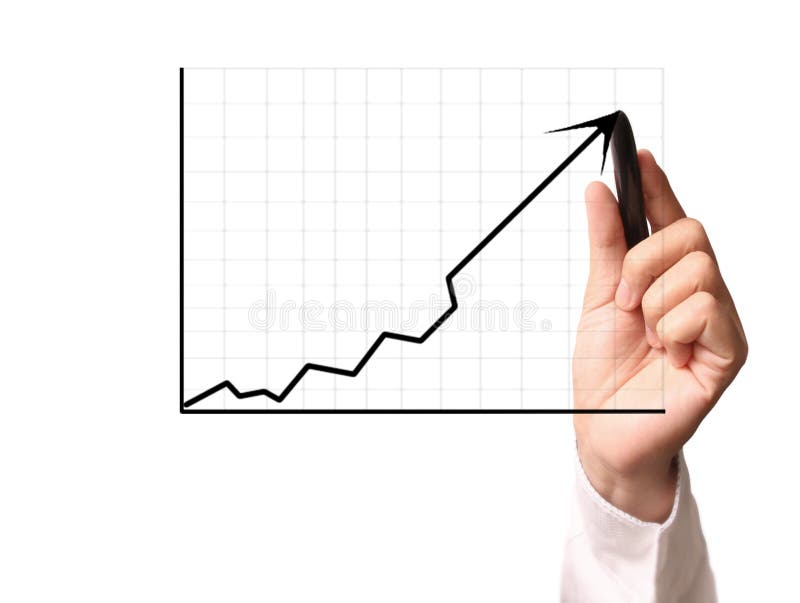 Hand drawing chart show stock illustration. Illustration of diagram ...