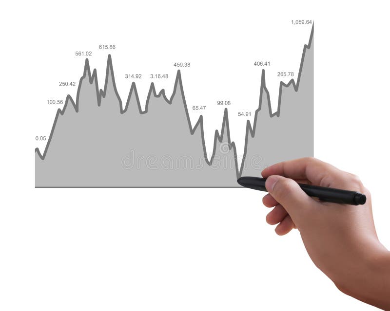 Hand drawing chart show stock image. Image of achievement - 67080755