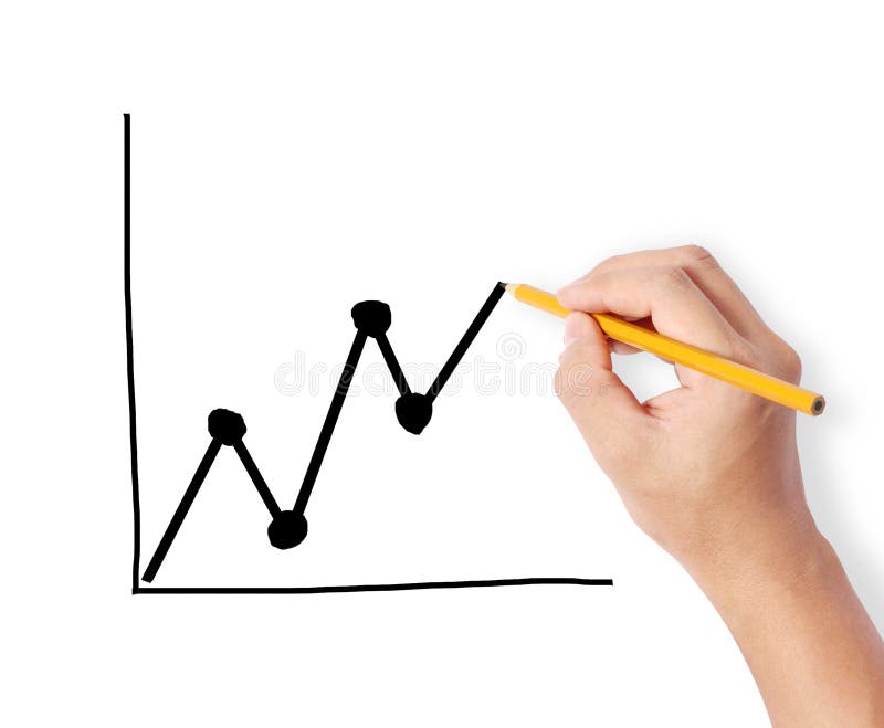 Hand drawing chart show stock photo. Image of diagram - 68773262