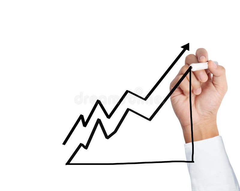 Hand drawing chart show stock image. Image of occupation - 68773315