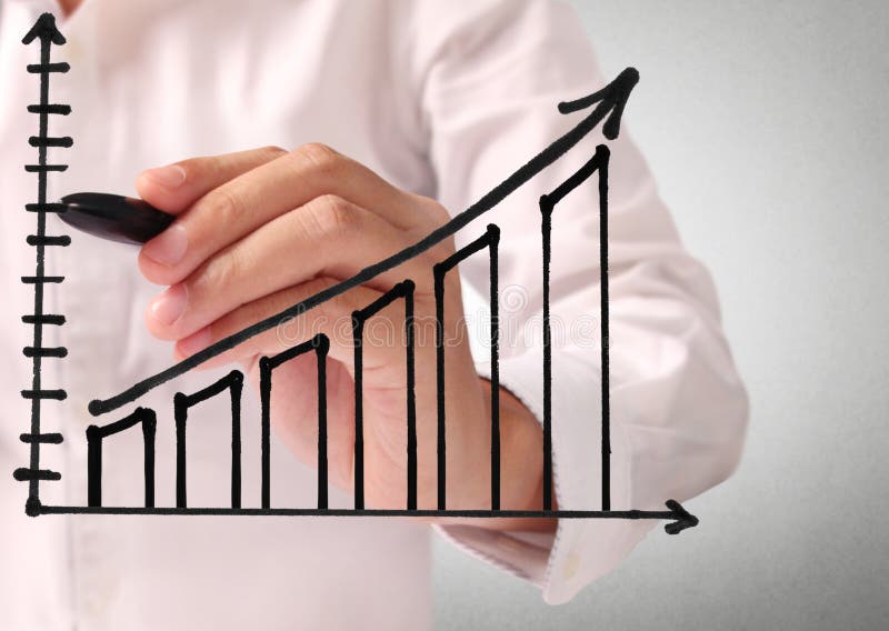 Hand drawing chart show stock illustration. Illustration of diagram ...