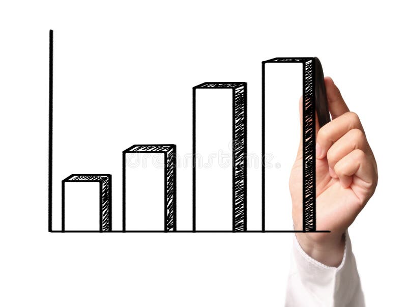 Hand drawing chart show stock image. Image of control - 95821913