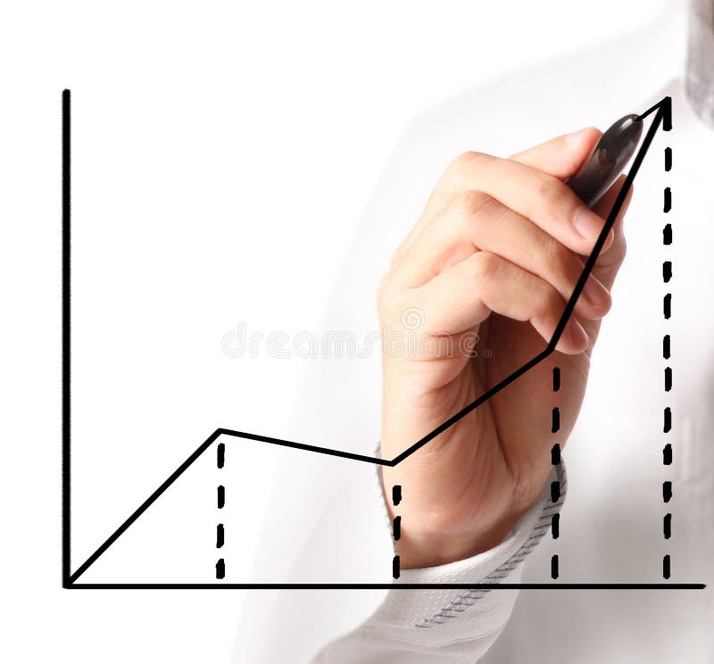 Hand drawing chart show stock image. Image of aspirations - 95822399