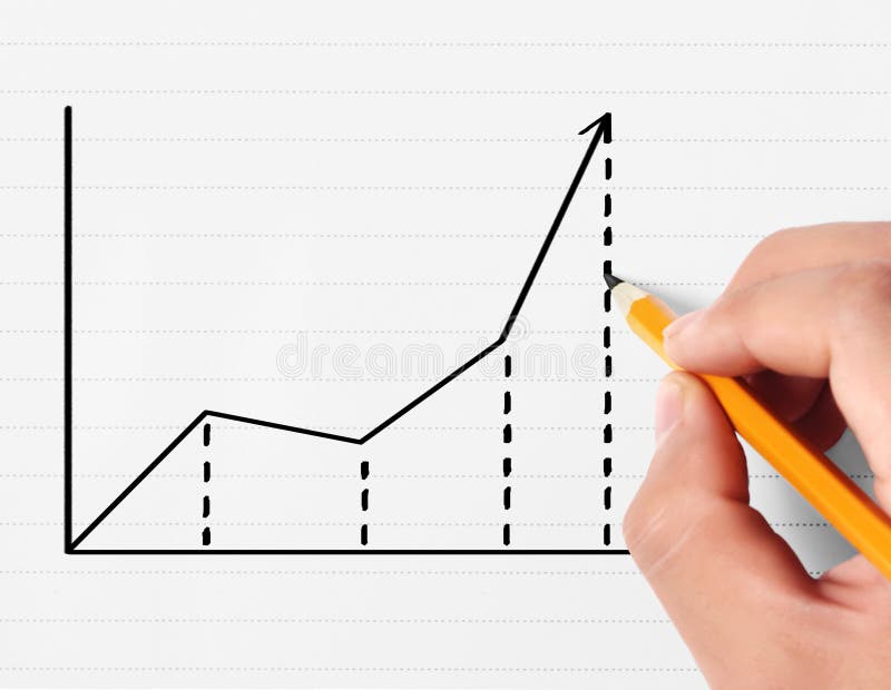 Drawing a chart show stock image. Image of diagram, improvement - 56005613