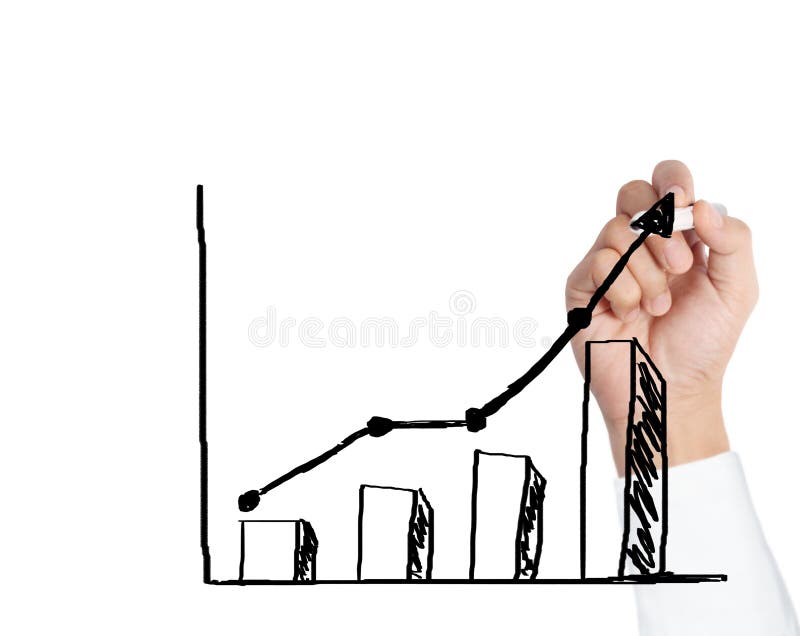 Hand drawing chart show stock image. Image of charts - 96138709