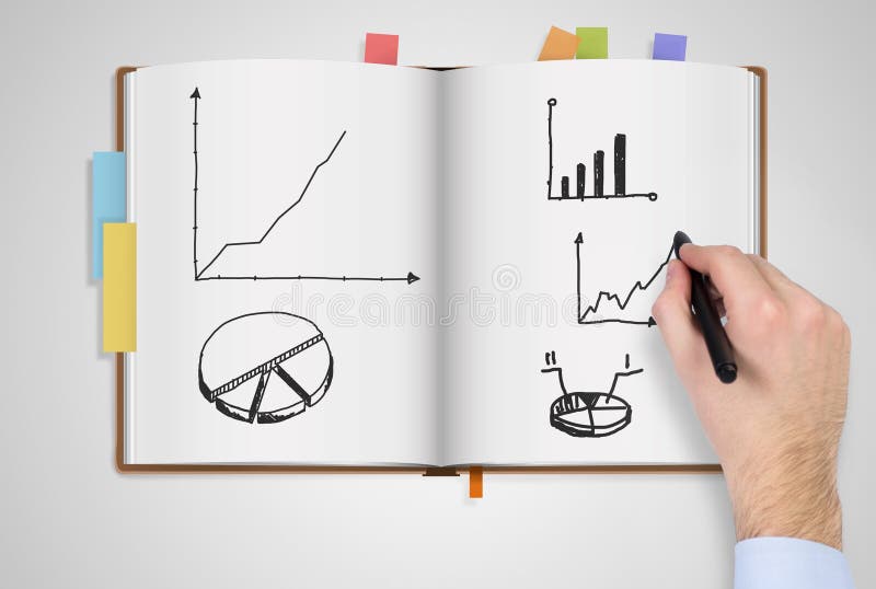 Hand drawing chart stock photo. Image of chart, graph - 50623526