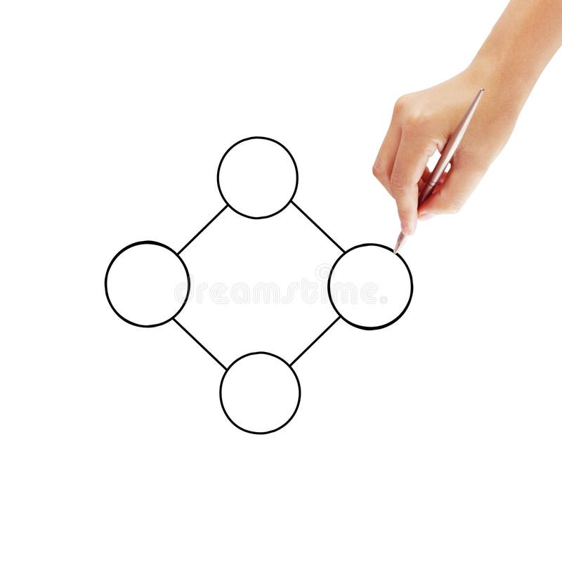 Hand drawing chart stock illustration. Illustration of idea - 91306669