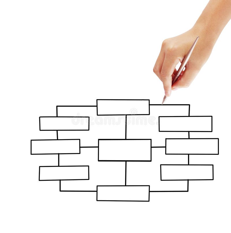 Hand drawing chart stock illustration. Illustration of manager - 91306691