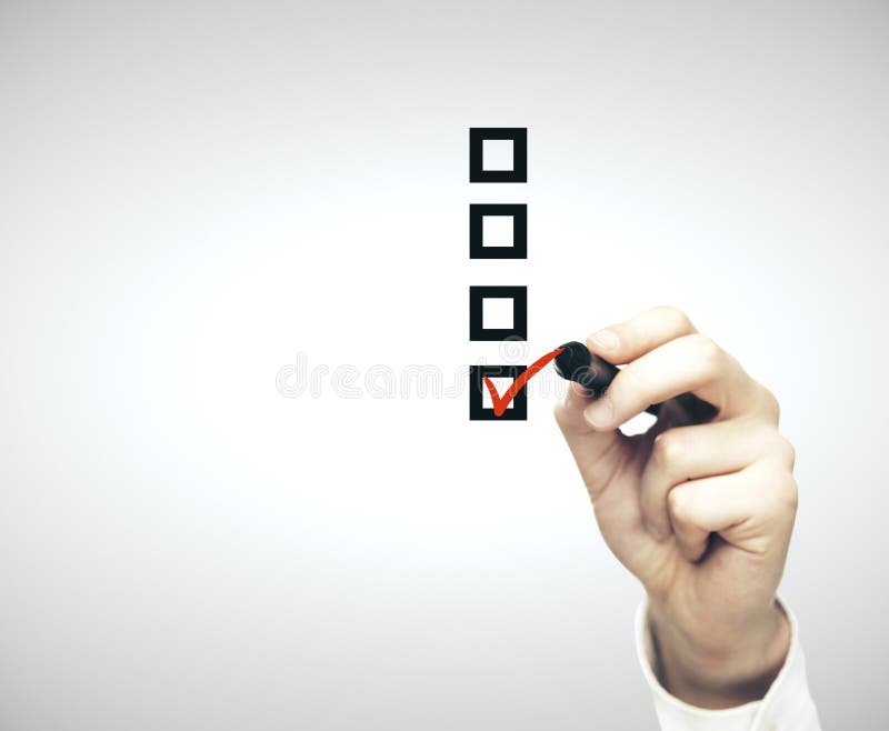 Hand drawing check box stock image. Image of paper, check - 174232515