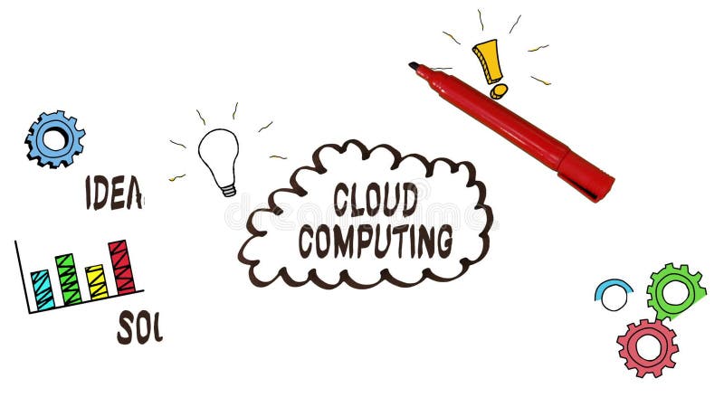 Cloud Computing, Man Writing on Transparent Screen Stock Video - Video ...