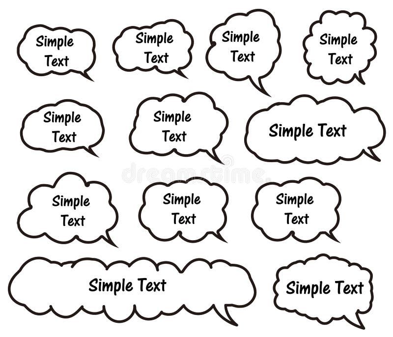 Hand Drawing Cloud Dialog Box Stock Vector - Illustration of element ...