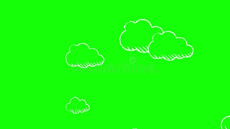 Hand Drawing Cloud Element, Running Cloud Animation Stock Footage ...