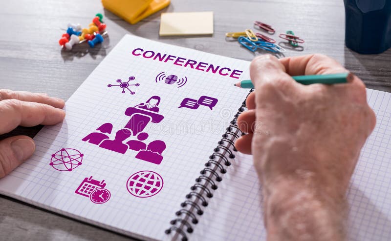 Conference Concept on a Notepad Stock Image - Image of congress ...