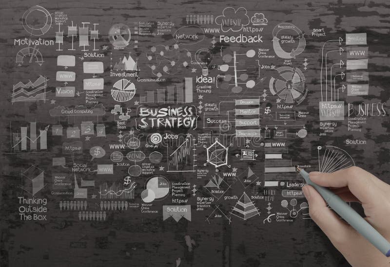 Vector Business Concept and Graph Drawing on Book Stock Vector ...